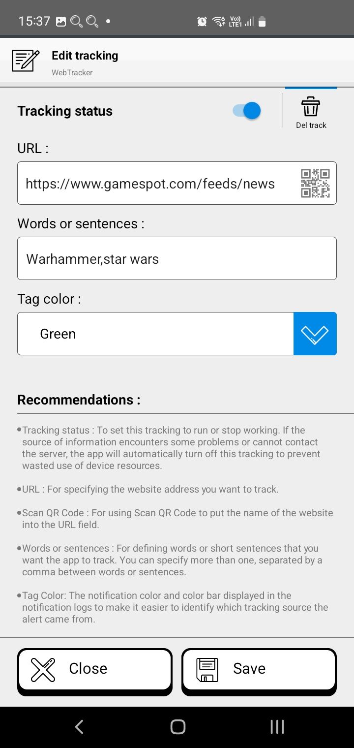 WebTracker : Web & RSS Alerts